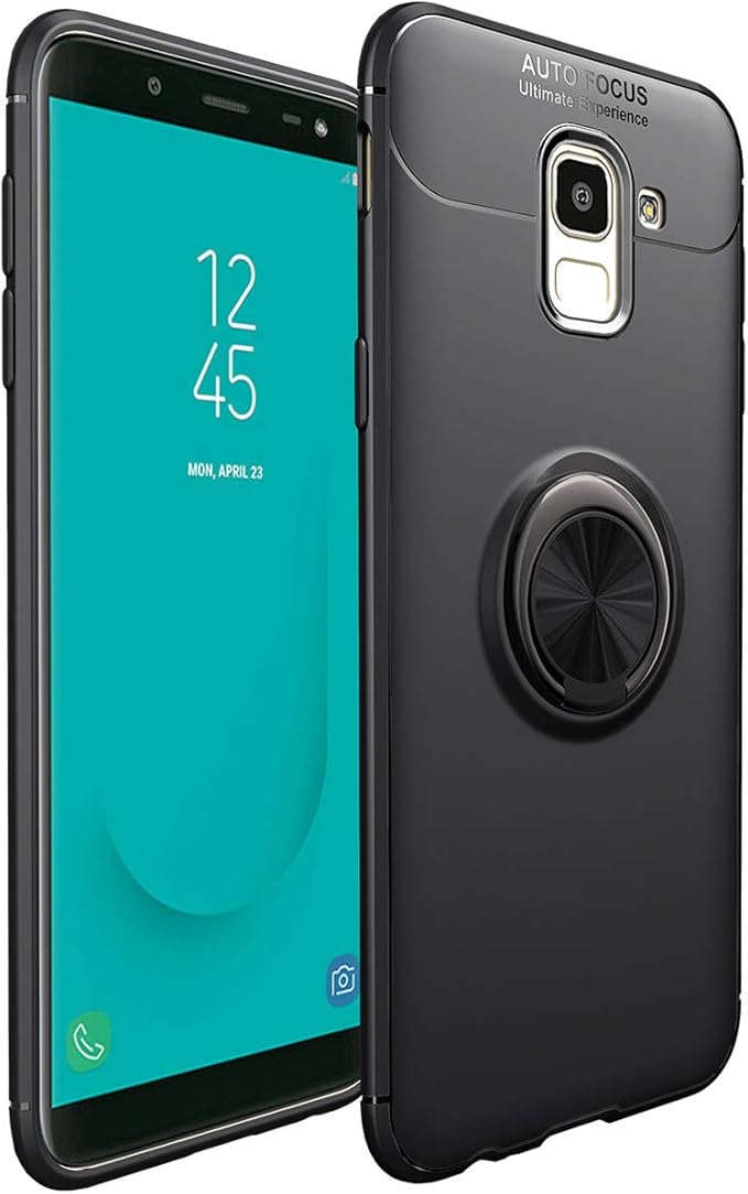 For Samsung Galaxy J6 2018 Case Cover, 360 Degree Ring Cooler Magnetic ...