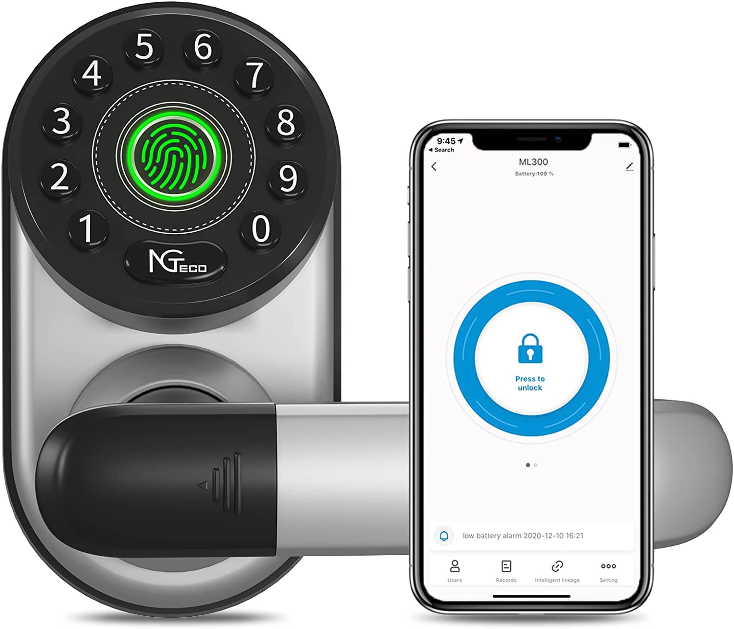 Mua Fingerprint Keyless Entry Door Lock, NGTeco Smart WiFi Lock with ...