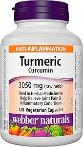 Webber Naturals Turmeric Curcumin, 3,050 mg of Raw Herb, 120 Capsules ...