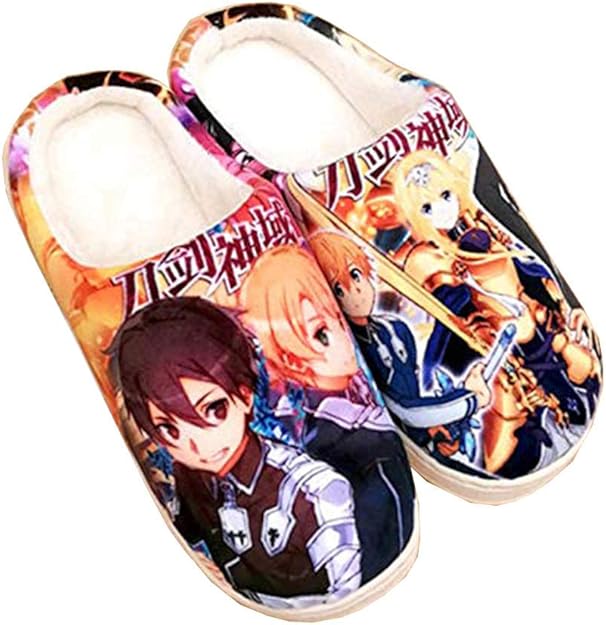 Amazon.com | WYNDP Japan Anime Soft Warm Slippers Autumn and Winter ...