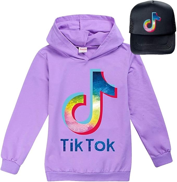 Ourfashion Boys Tiktok Sweatshirt Baseball Cap 2PCS Purple: Amazon.ca ...