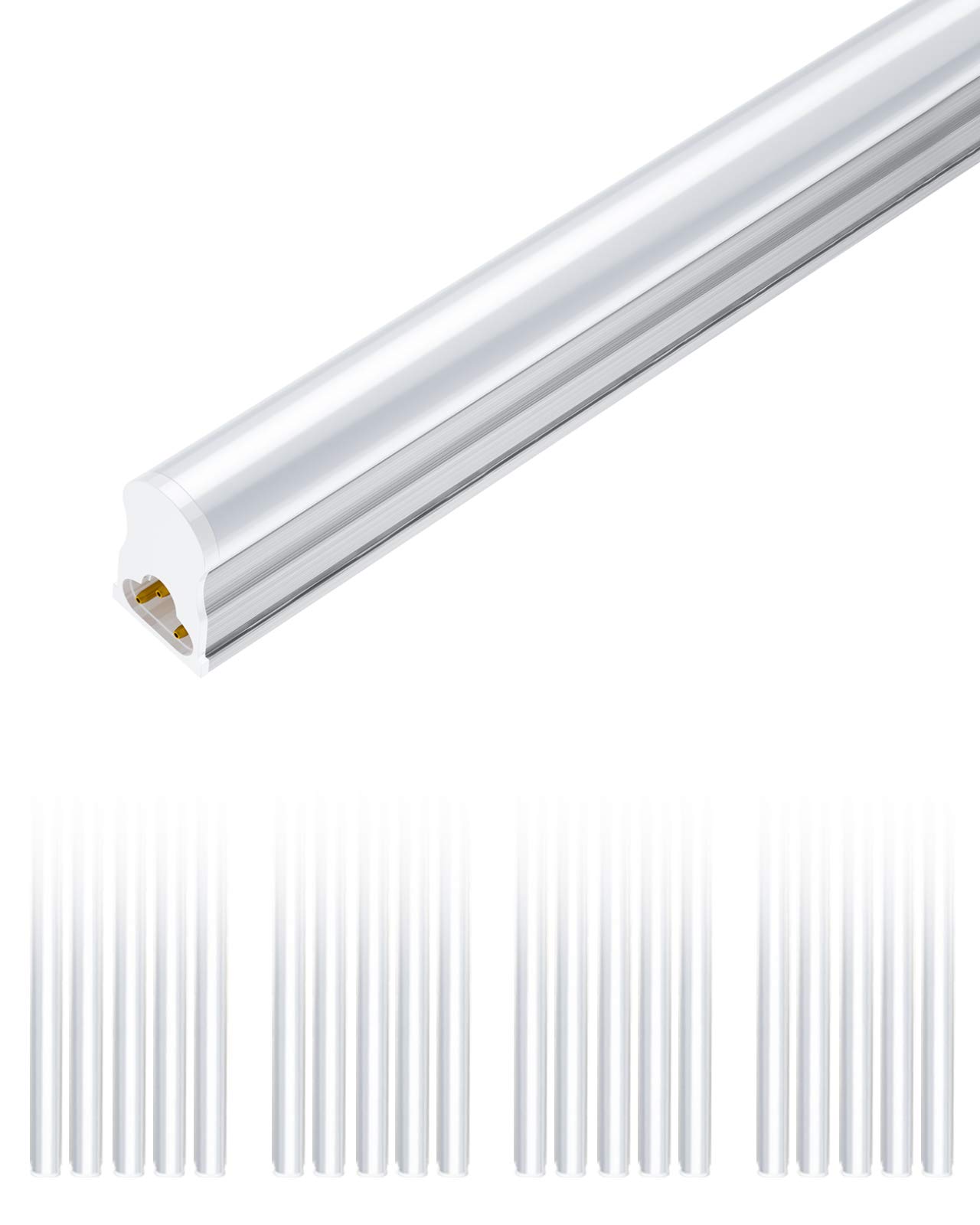 SHINESTAR 20-Pack T5 LED Shop Lights 4FT, Integrated Single Light ...