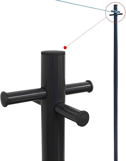 FB FunkyBuys Heavy Duty Galvanised Washing Line Post Pole Clothes Line ...