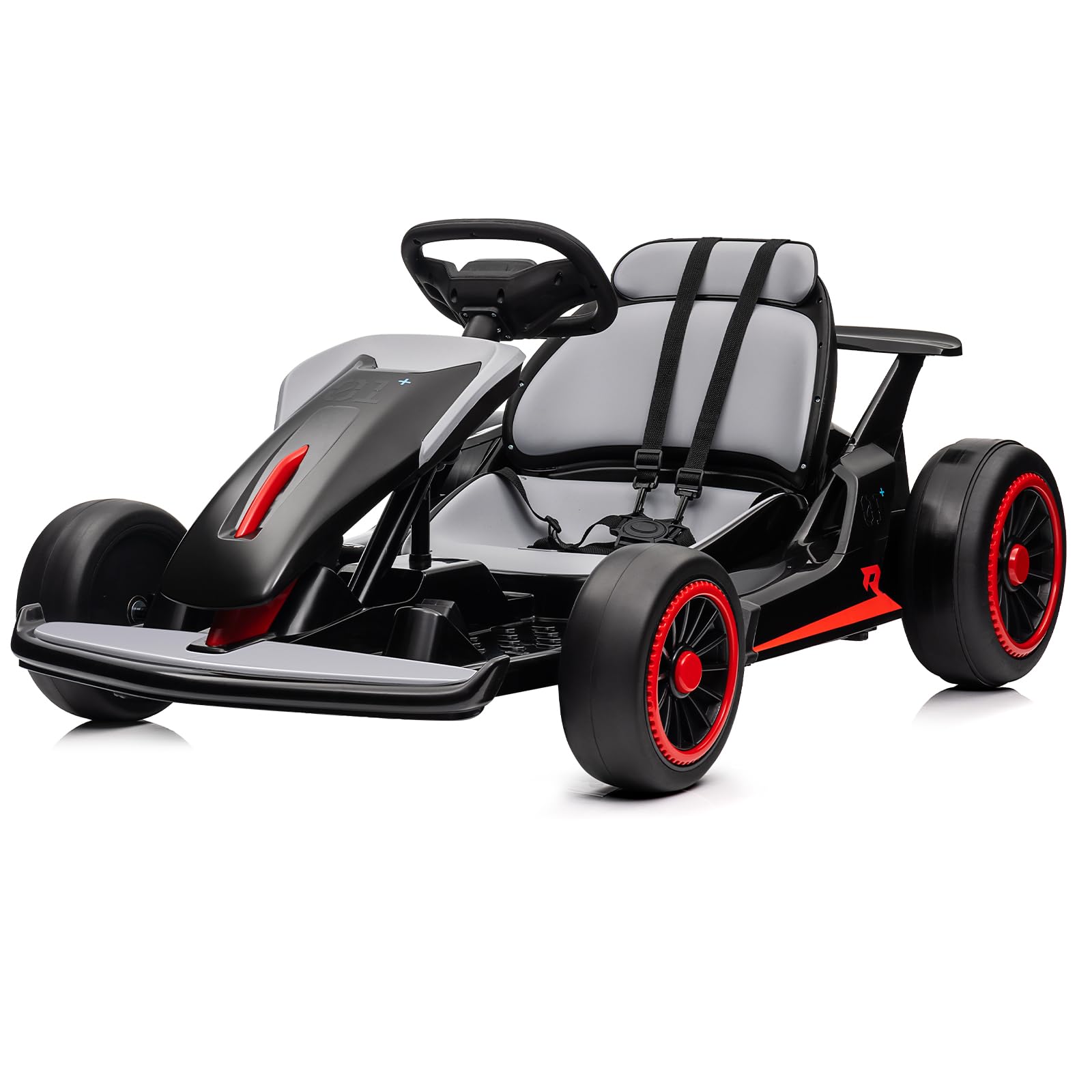 Go Kart for Kids, 24V Electric Go Kart for Kids, Pedal Drift Kart with ...