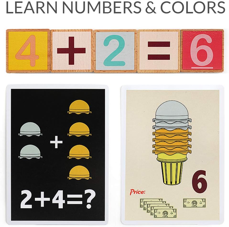 TOP BRIGHT Ice Cream Play Set – Math and Logic Game – Ice Cream Scoop ...