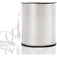 Amazon.com: GiftExpress 500 Yards White Silver Curling Ribbon/Balloon ...