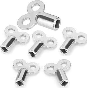 TOYMIS 6Pcs Radiator Valve Keys, Radiator Bleed Hole Key Radiator Vent ...