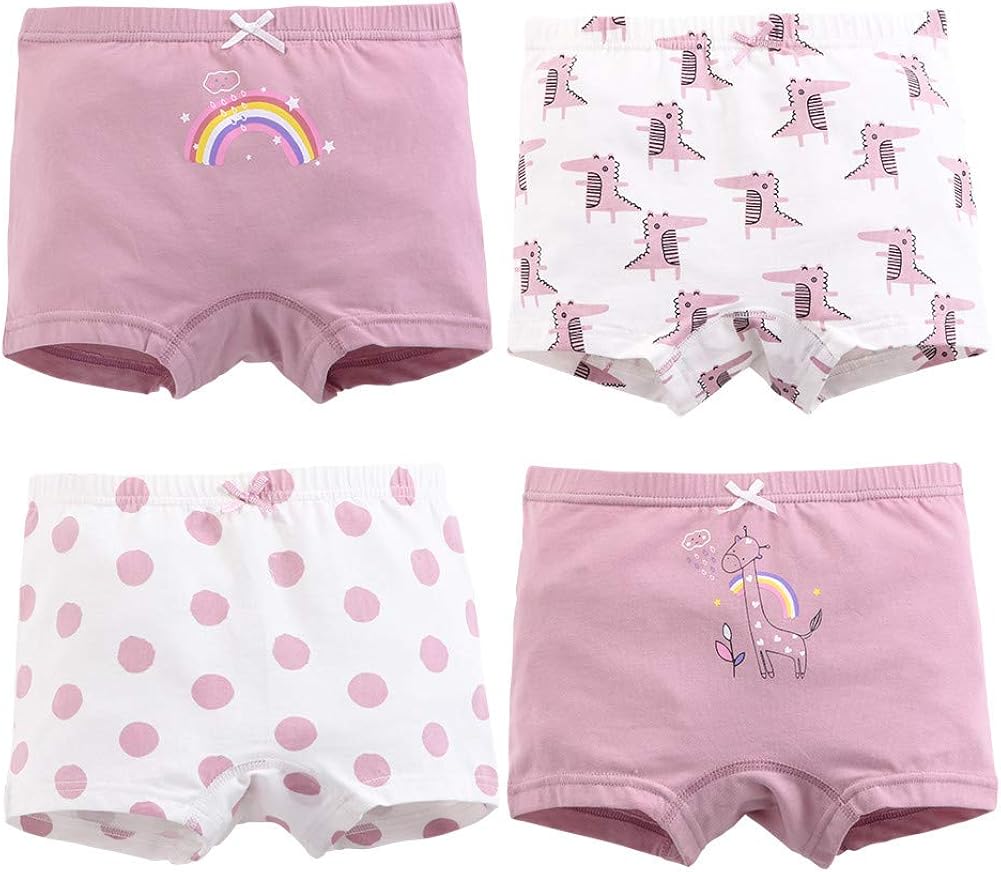 Girls Boxers Underwear Knickers Pure Cotton Pack of 4: Amazon.co.uk ...