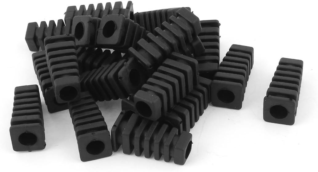 IIVVERR 20pcs 27x9x6mm Rubber Square Strain Relief Cord Boot Protector ...