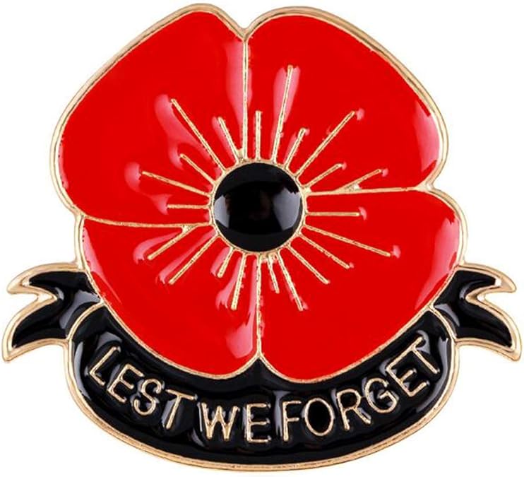 Dunbasi Enamel Poppy Pin Badge,Poppy Brooches,Poppies for Remembrance ...