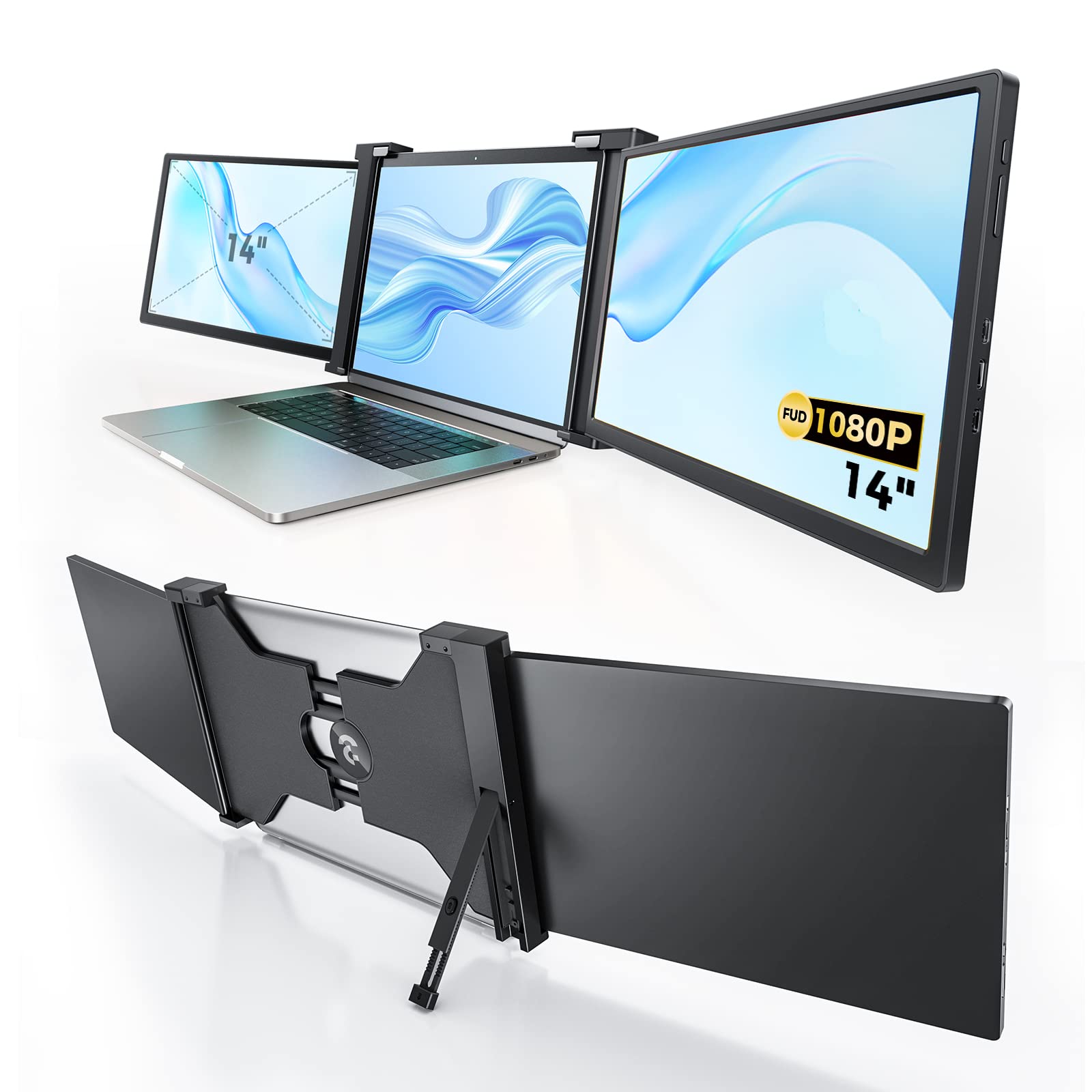 Mua SOOMFON 14 Inch Triple Portable Monitor 1080P@60Hz Laptop Screen ...