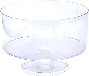 Amazon.com: DecorFest 7.25" Clear Plastic Trifle Bowl Container ...