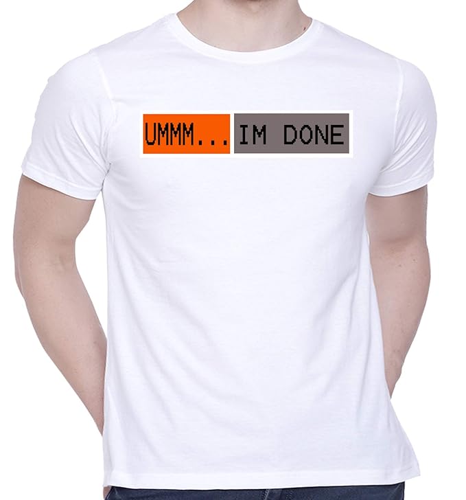 Buy CreativiT Graphic Printed T-Shirt for Unisex UMMM.IM Done Tshirt ...