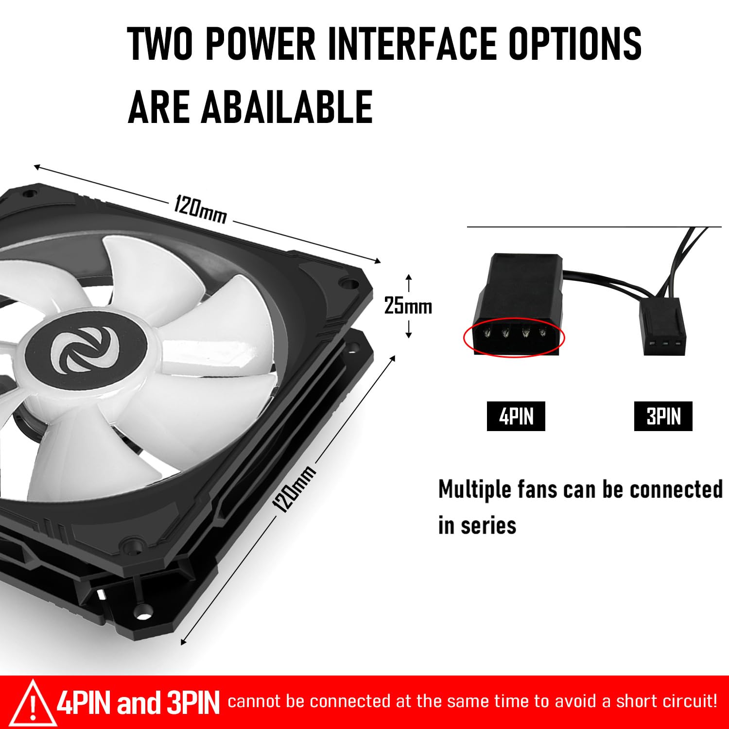 Mua 120mm PC Case Fan 3 Pack RGB Case Fans, Silent Version High Airflow ...