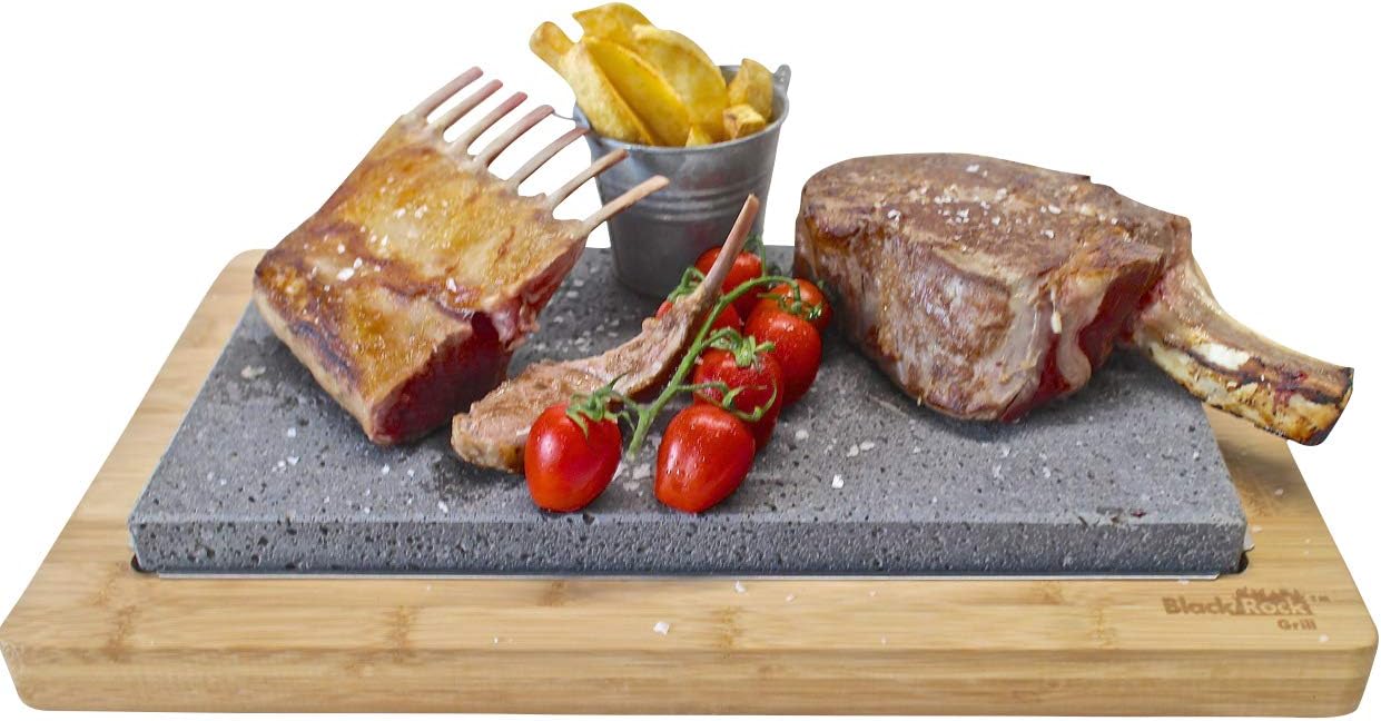 Black Rock Grill Steak Lava Stone Sharing Set Table Top Grill: Amazon ...