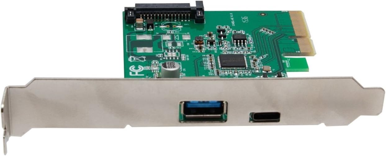 IOCrest USB 3.1 Type C and Type A PCI-e x4 SATA Powered Card ASMedia ...
