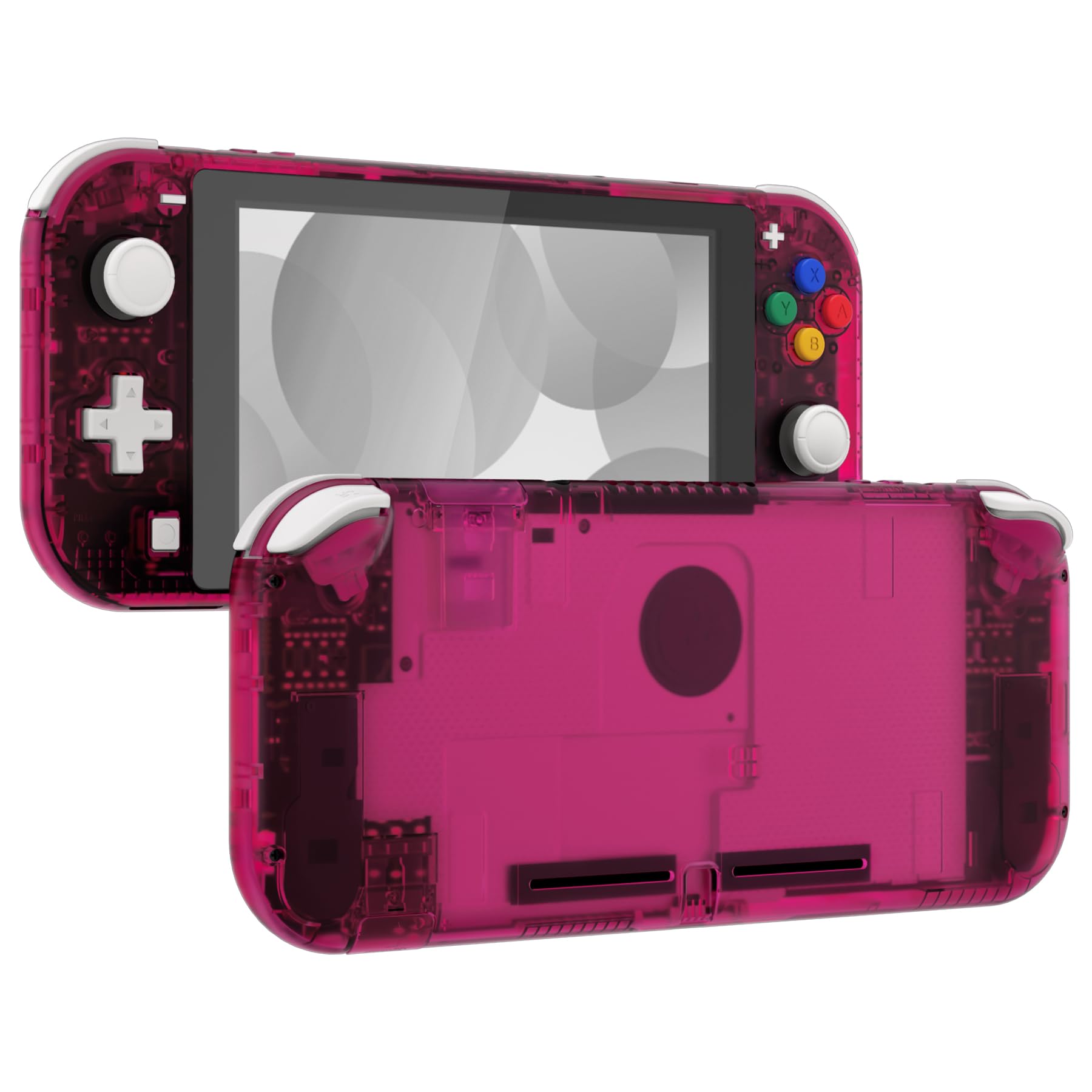 eXtremeRate Clear Candy Pink DIY Replacement Shell for Nintendo Switch ...