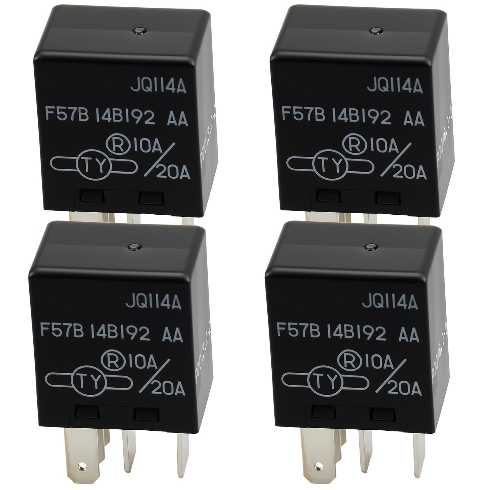 Aeola 4 Pack F57B14B192AA 5 Pins 12V Multi-Purpose Relay Replaced RY612 ...
