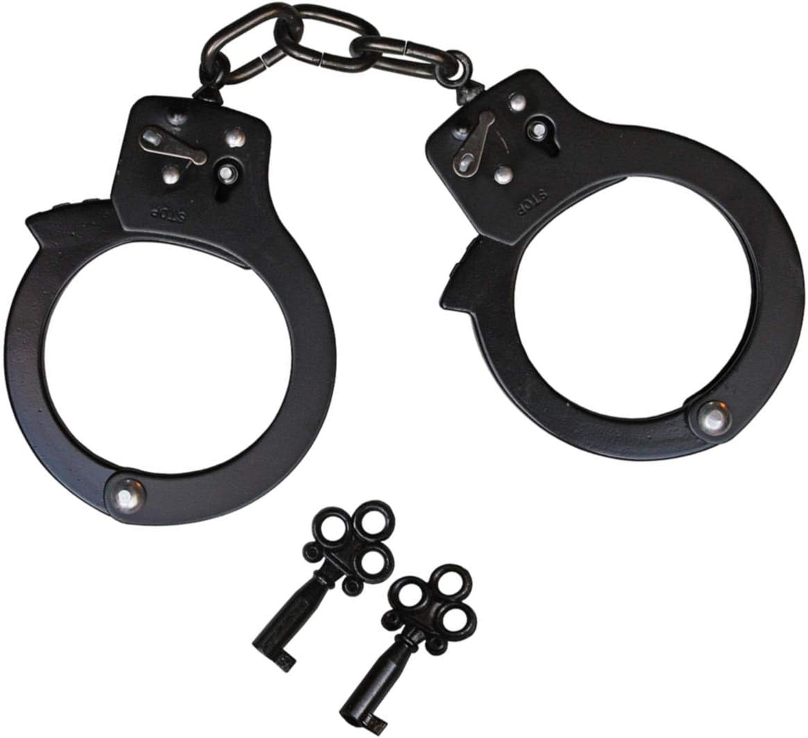 Eva Shop® Premium metal handcuffs with locking lever including 2 keys ...