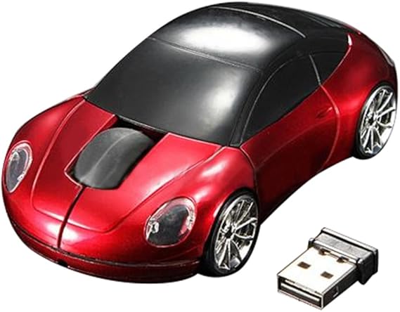Mouse óptico sem fio Yamalans Racing em forma de carro 2, 4 GHz/mouse ...