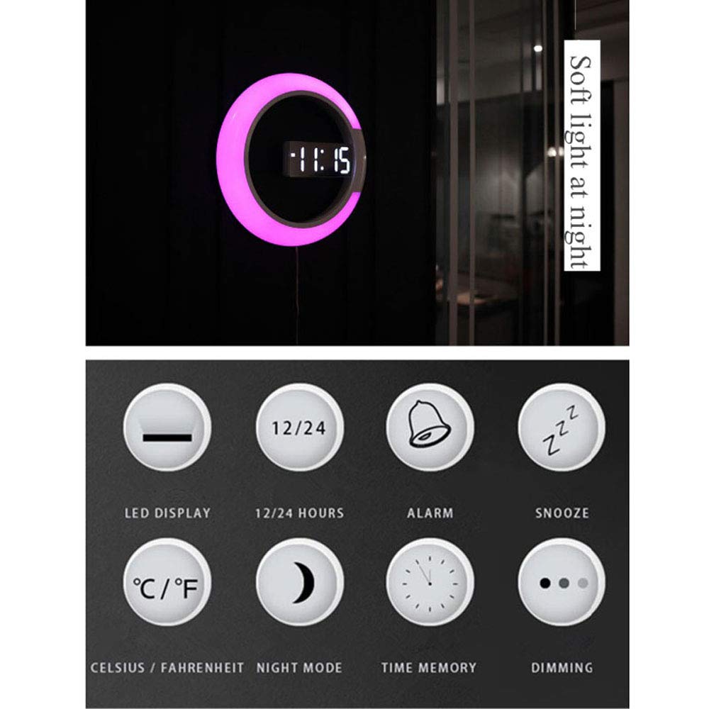 Mua LED Wall Clock [2024 Upgraded], USB Power Remote Control Digital ...