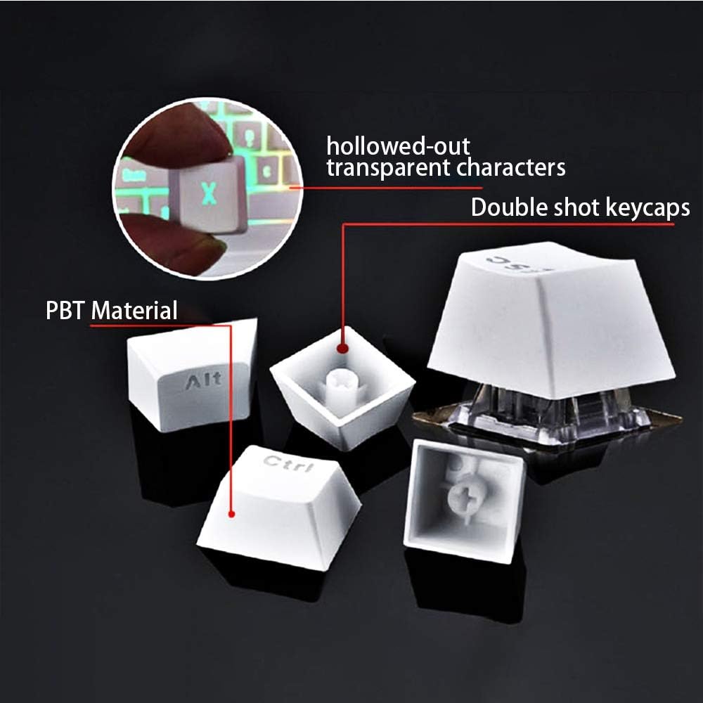 Keycaps PBT Keycap Translucent Double Shot OEM Profile Key Caps 104 ...