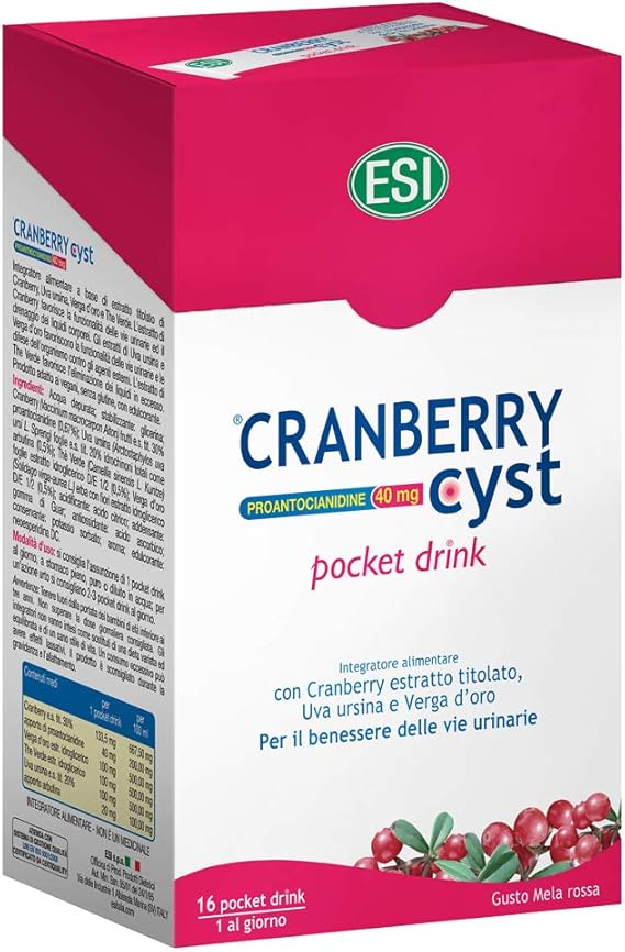 CRANBERRY CYST 16 pocket drink: Amazon.it: Salute e cura della persona