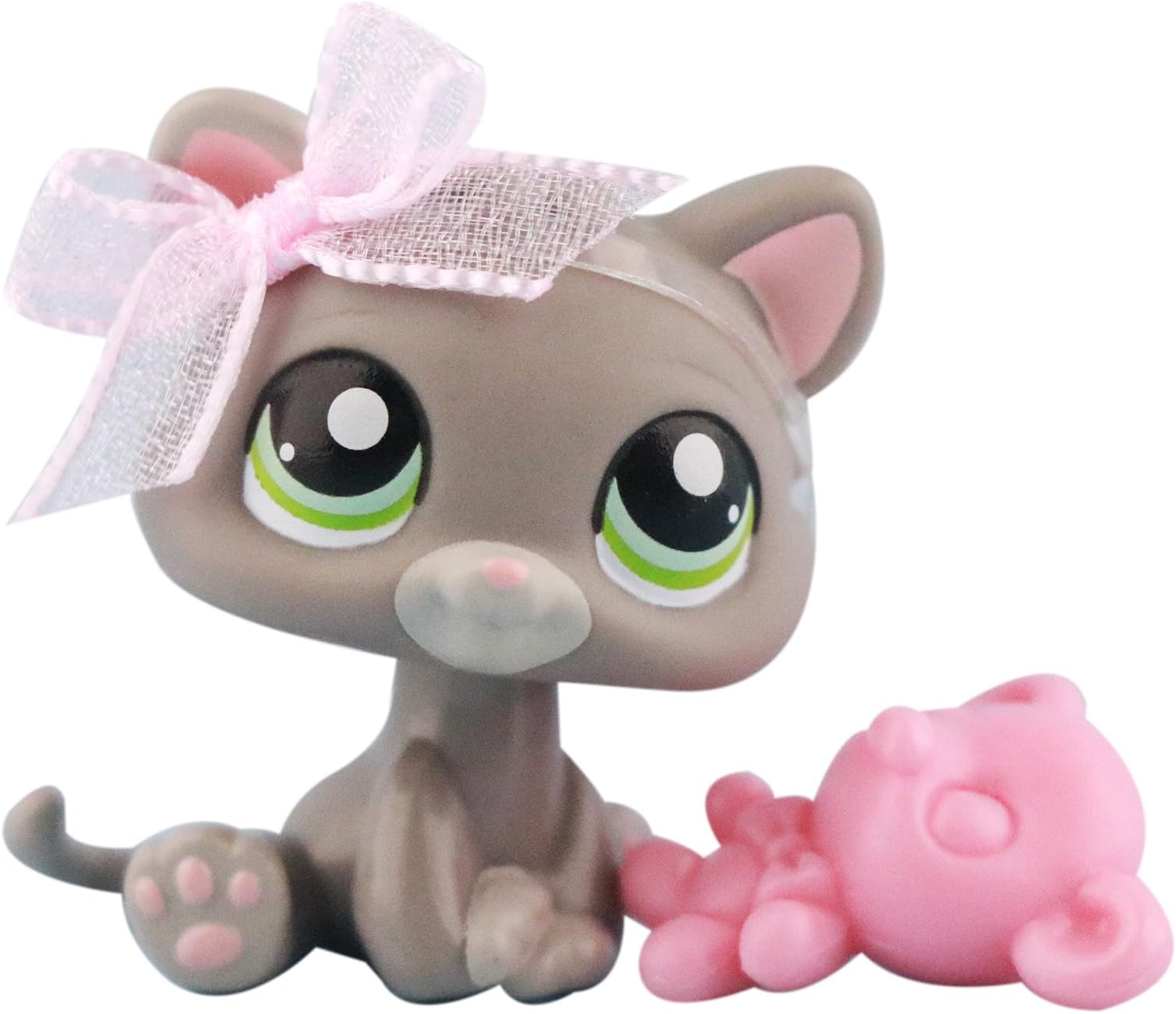 Collectable lps Pet Shop, lps Mini Kitten Cat 1607, Gray Body Green ...