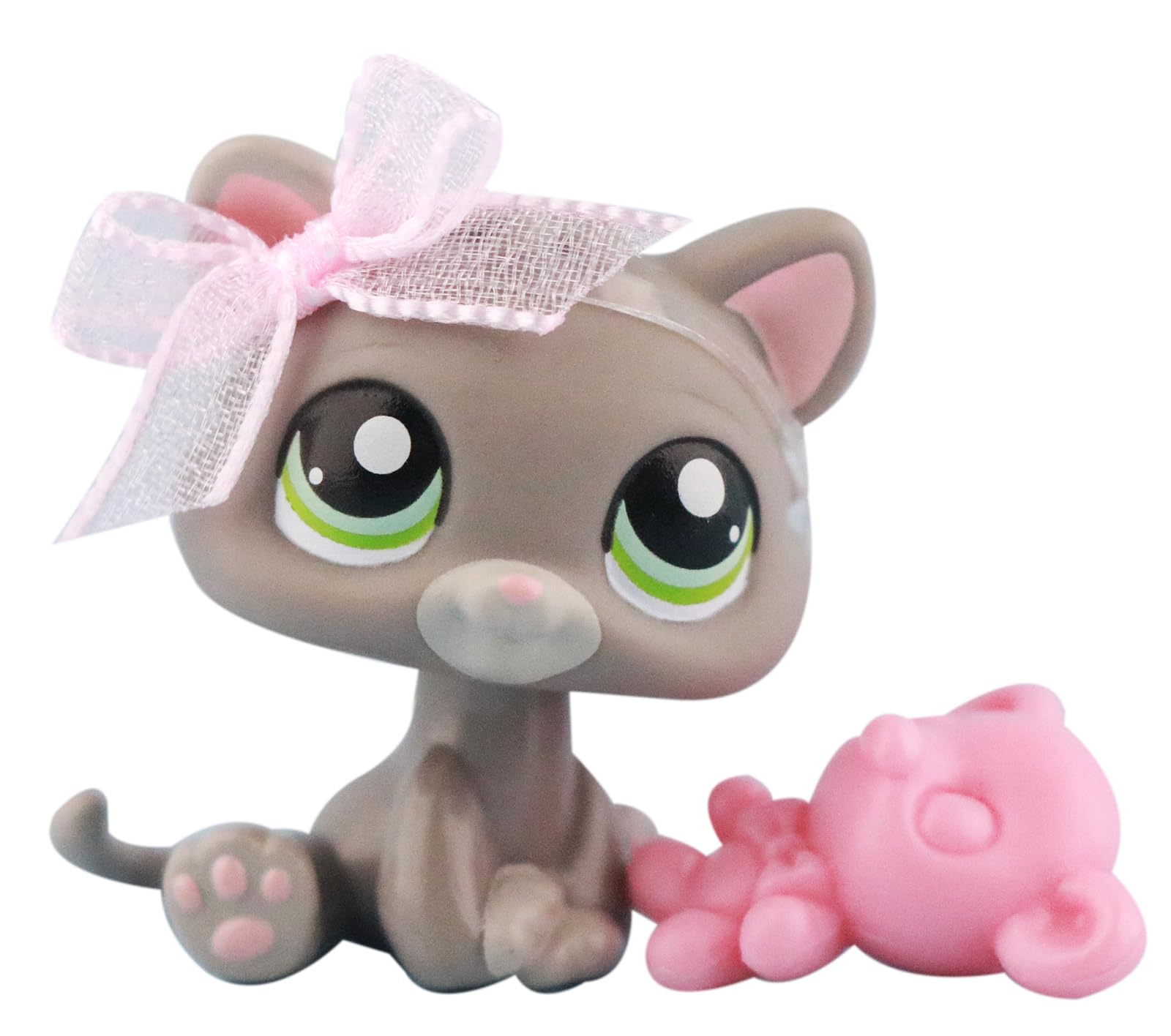 Collectable lps Pet Shop, lps Mini Kitten Cat 1607, Gray Body Green ...