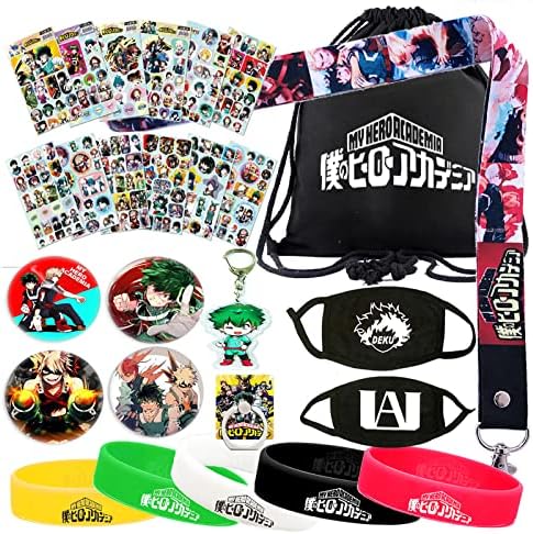 My Hero Academia Bag Mouth Mask Gift Set - Included Drawstring Bag ...