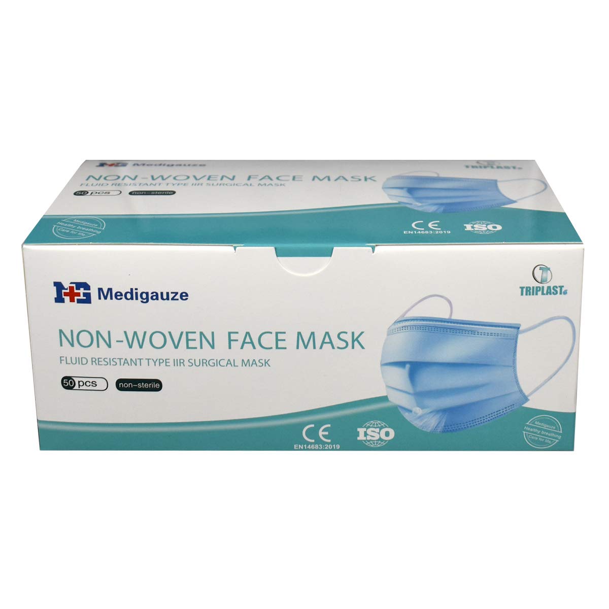 Triplast Disposable Face Mask, Medical Type IIR Surgical Grade, Pack of ...