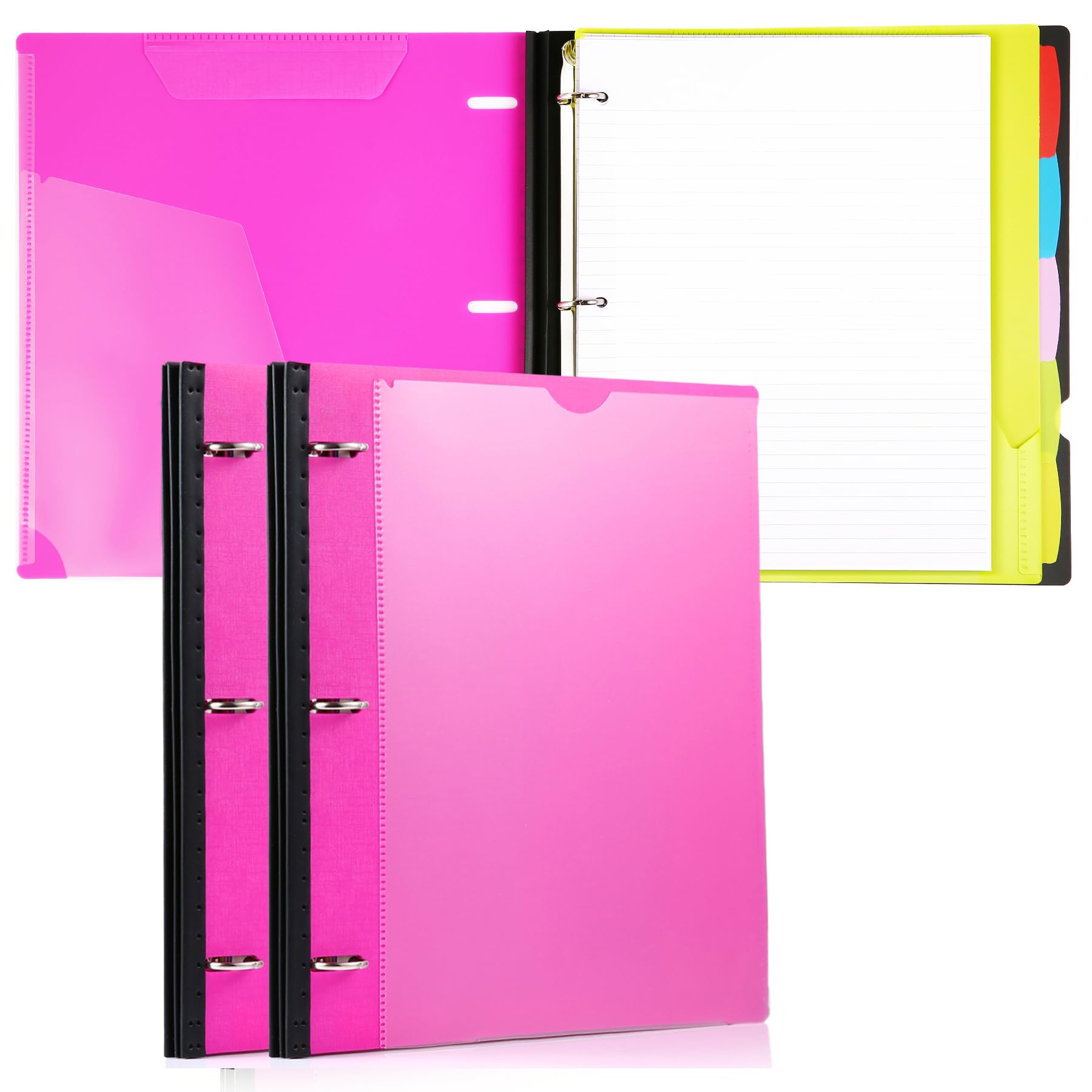 MAKHISTORY All-in-one Telescoping Binder Notebook 2PCS, Refillable 3 ...