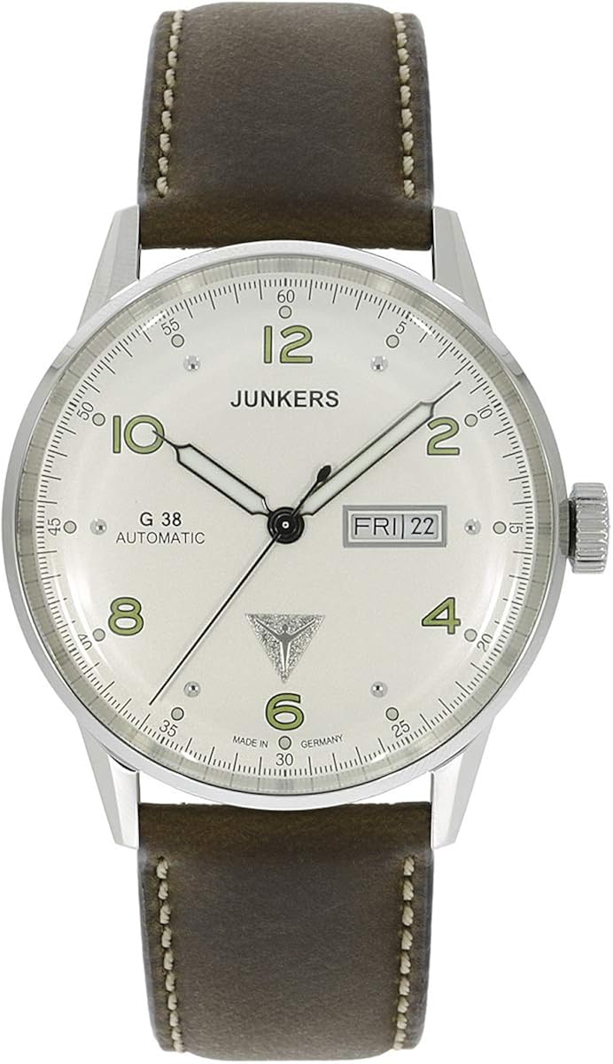 Junkers Montre Homme Analogique Automatique avec Bracelet en Cuir ...