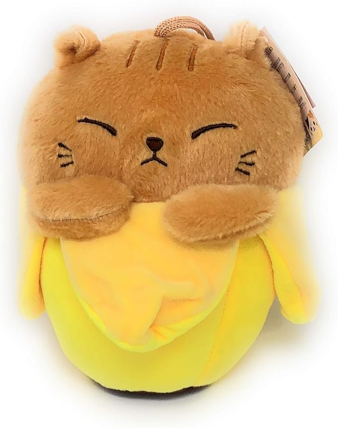 Amazon.com: Cute 7" Banana Cat Soft Kitty Plush Toy with Suction Cup ...