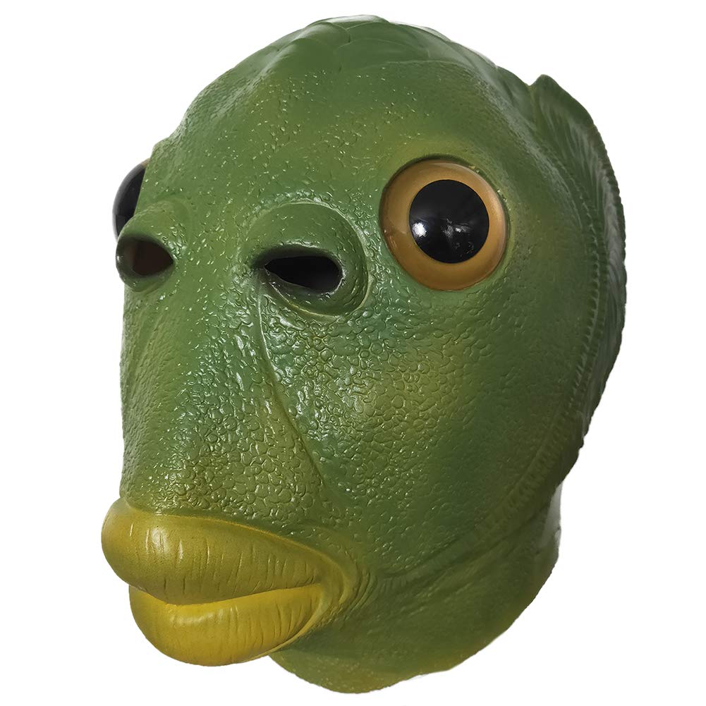 Mua yarui Mask, Horror Mask, Greenfish Mask, Green Fish, Green Fish ...