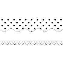 Black Polka Dot Border