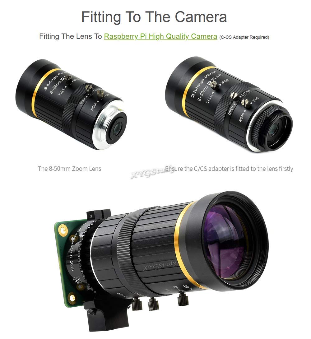 Mua Adjustable Focal Length Industrial 8-50mm C-Mount Zoom Lens for ...