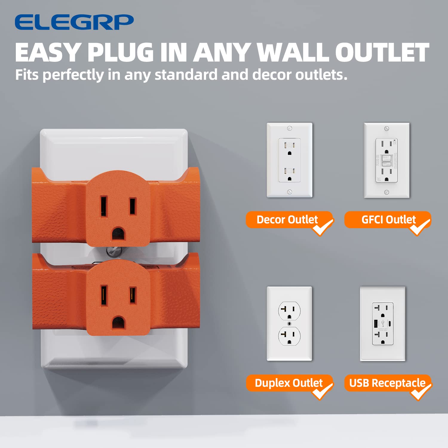 Mua ELEGRP 3-Prong Heavy Duty Power Extender to Triple Outlet in T ...