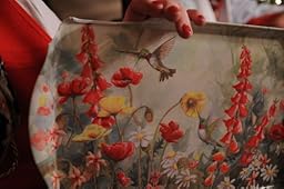 Amazon.com | 15" Hummingbird Garden Melamine Handled Serving Tray: Platters