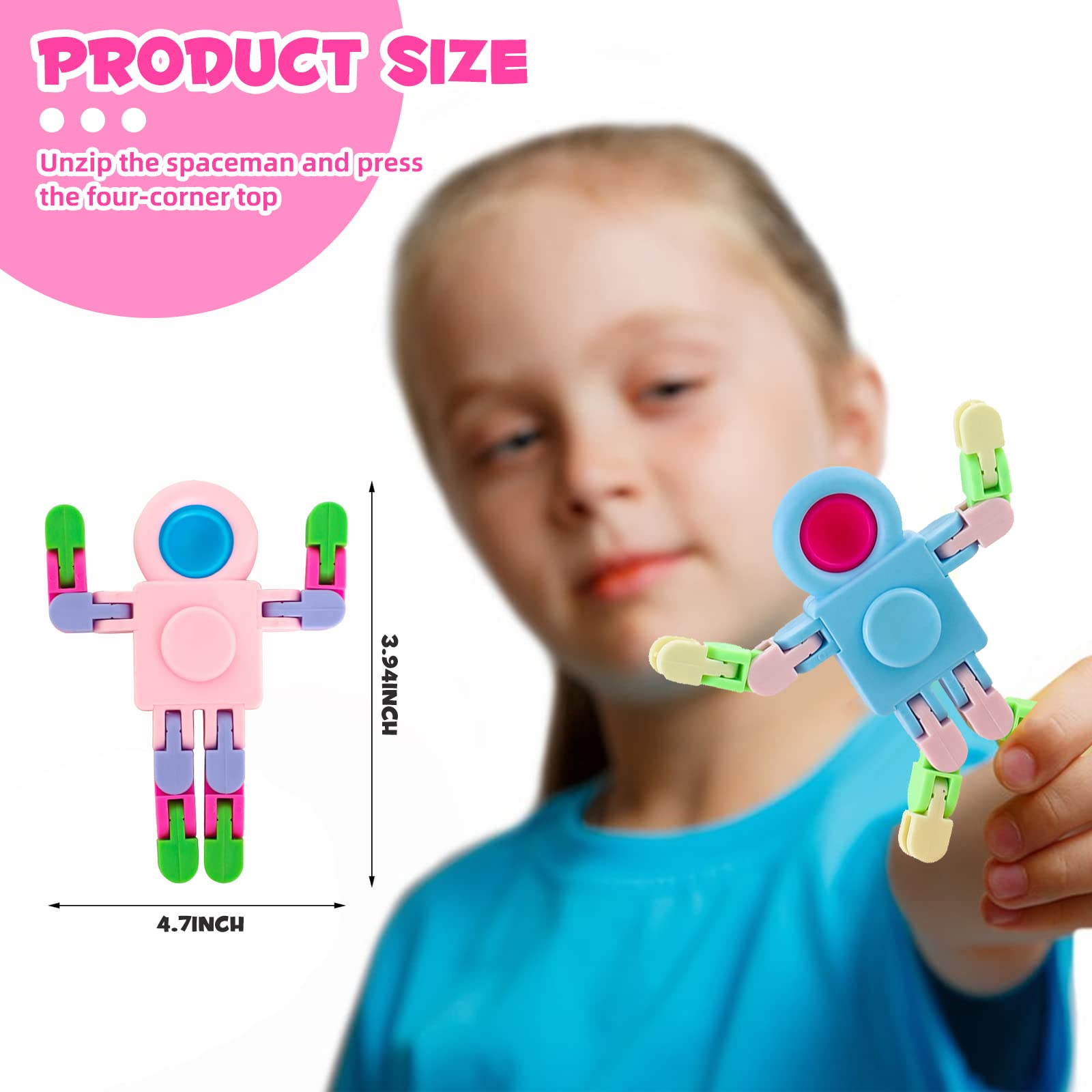 Mua 12 Pack Fidget Sensory Spinner Toys， Transformable Chain Robot ...