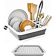 Amazon.com - DLD Collapsible Dish Drainer with Drainer Board - Foldable ...
