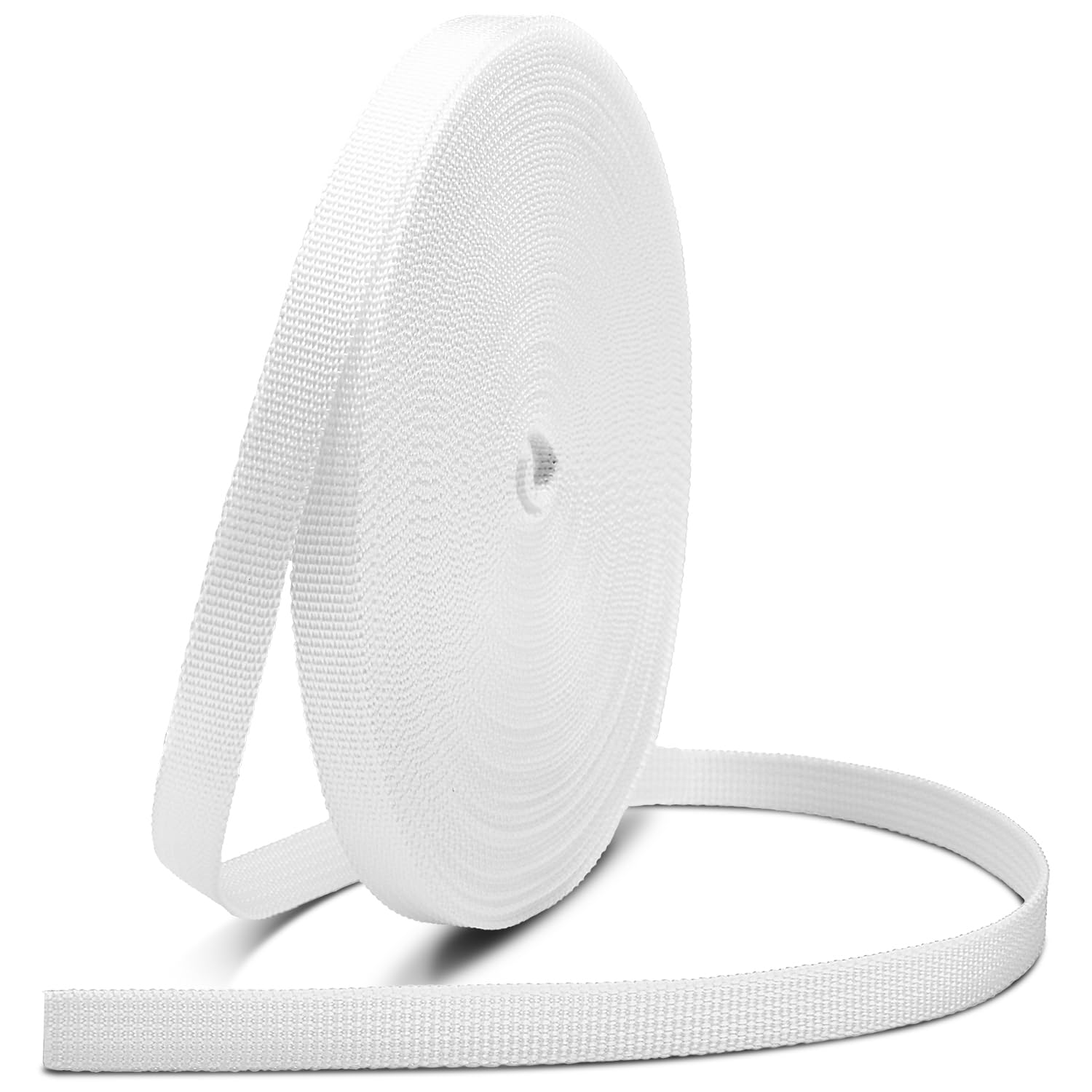CooBigo Nylon Webbing 3/8 Inch Heavy Duty White Nylon Webbing Straps 3/ ...