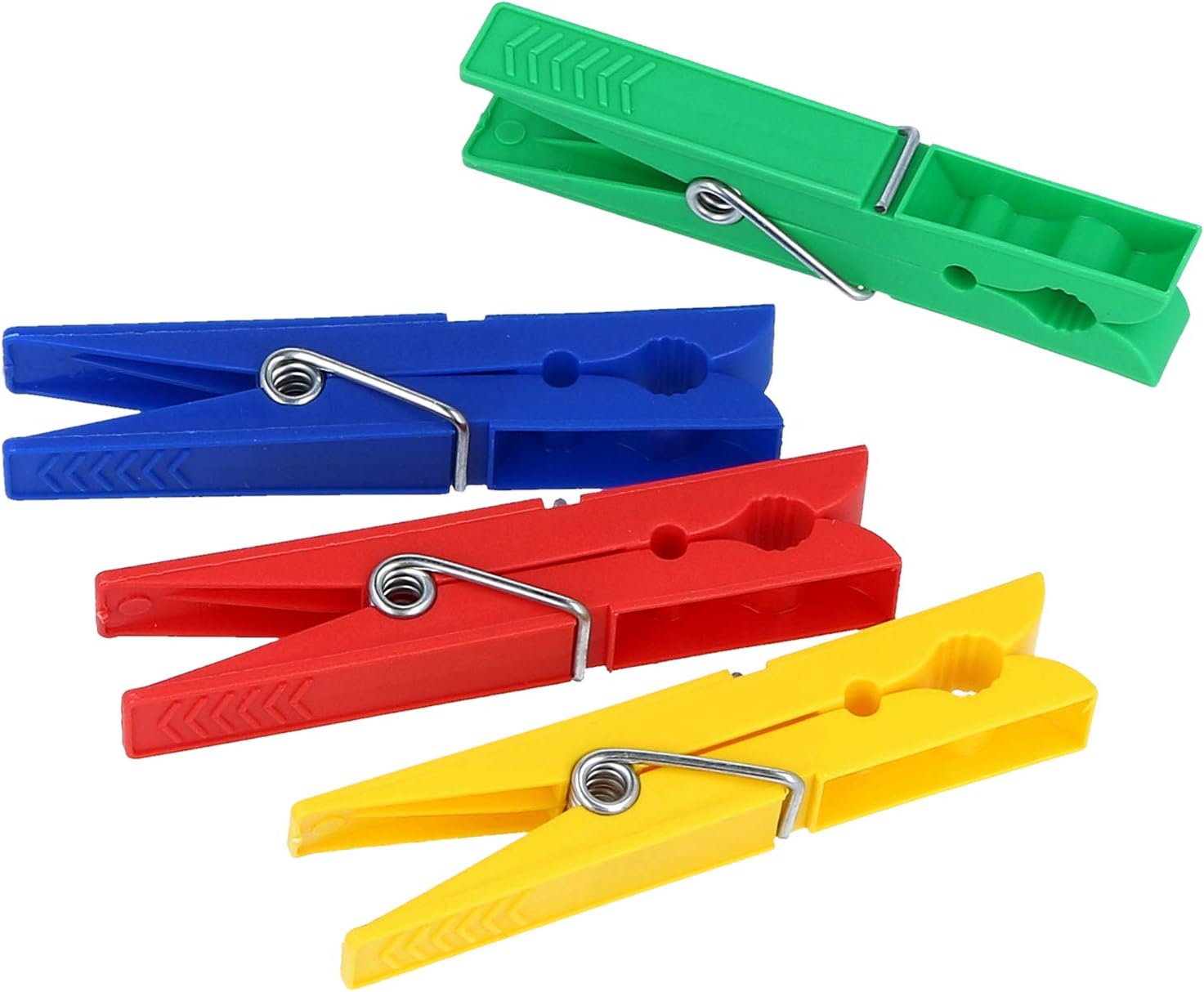 com-four® 48x Pinzas de Ropa de plástico Pinzas de Ropa con Caja de ...