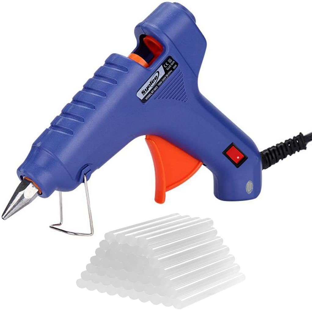 Syolee 60W Hot Glue Gun With 20 Glue Sticks High Temperature Melting