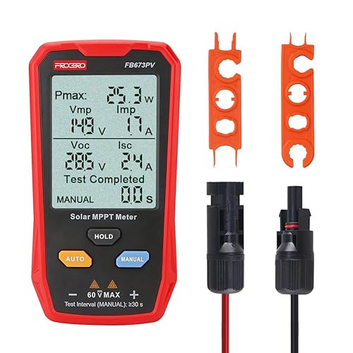 FrogBro Upgrade Solar Panel Tester Meter Photovoltaic Multimeter 800W ...