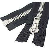 Amazon.com: YaHoGa 2PCS #5 24 Inch Antique Silver Separating Jacket Zipper Y-Teeth Gunmetal ...