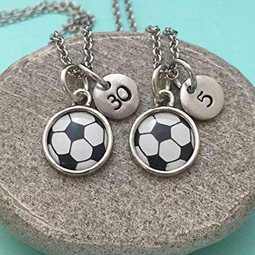 Amazon.com: Best friend necklace, soccer ball necklace, sports necklace ...