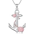 Amazon.com: SELKAT Anchor Pendant Necklace for Women 925 Sterling ...