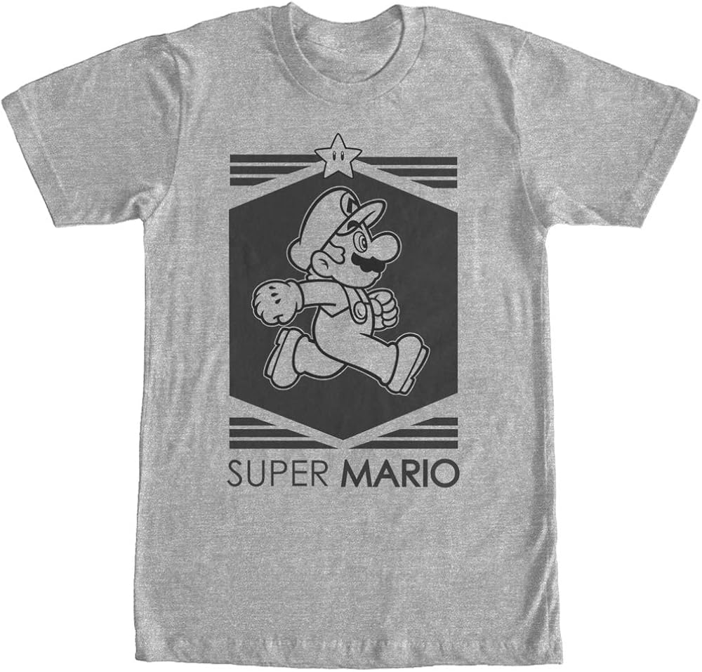 Amazon.com: Men's Nintendo Super Mario Star T-Shirt: Clothing