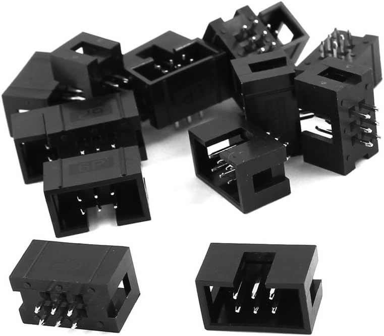 Amazon.com: 15Pcs DC3-6P 2x3 Pins 2.54mm Pitch Straight Connector Pin ...